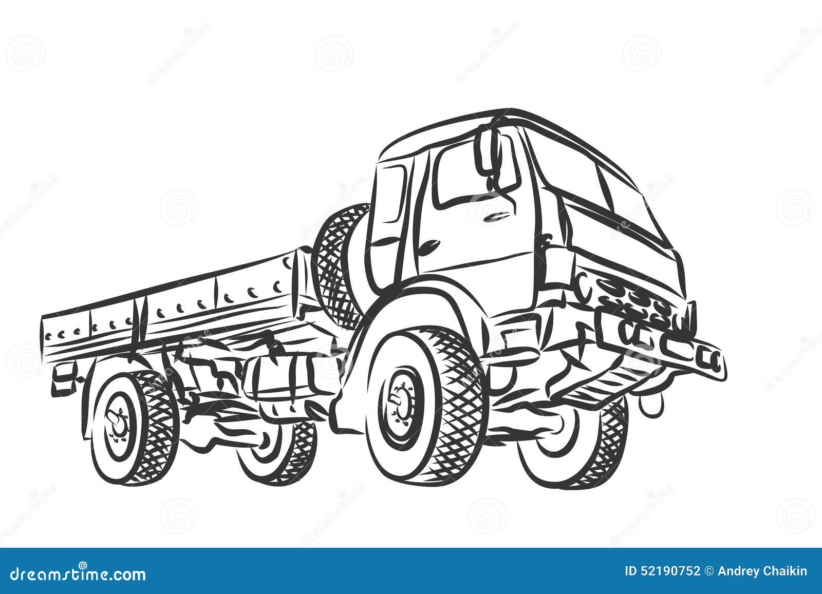 Heavy truck stock vector. Illustration of sketch, transportations ...