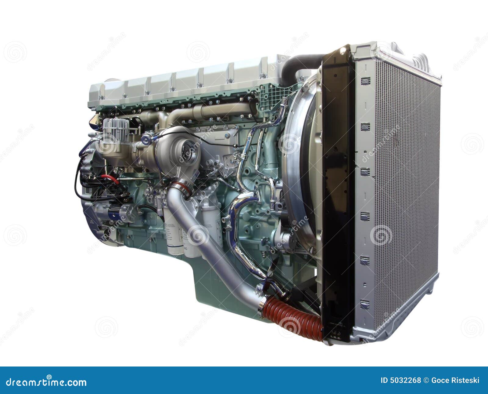 Heavy truck engine stock photo. Image of mechanism, radiator - 5032268