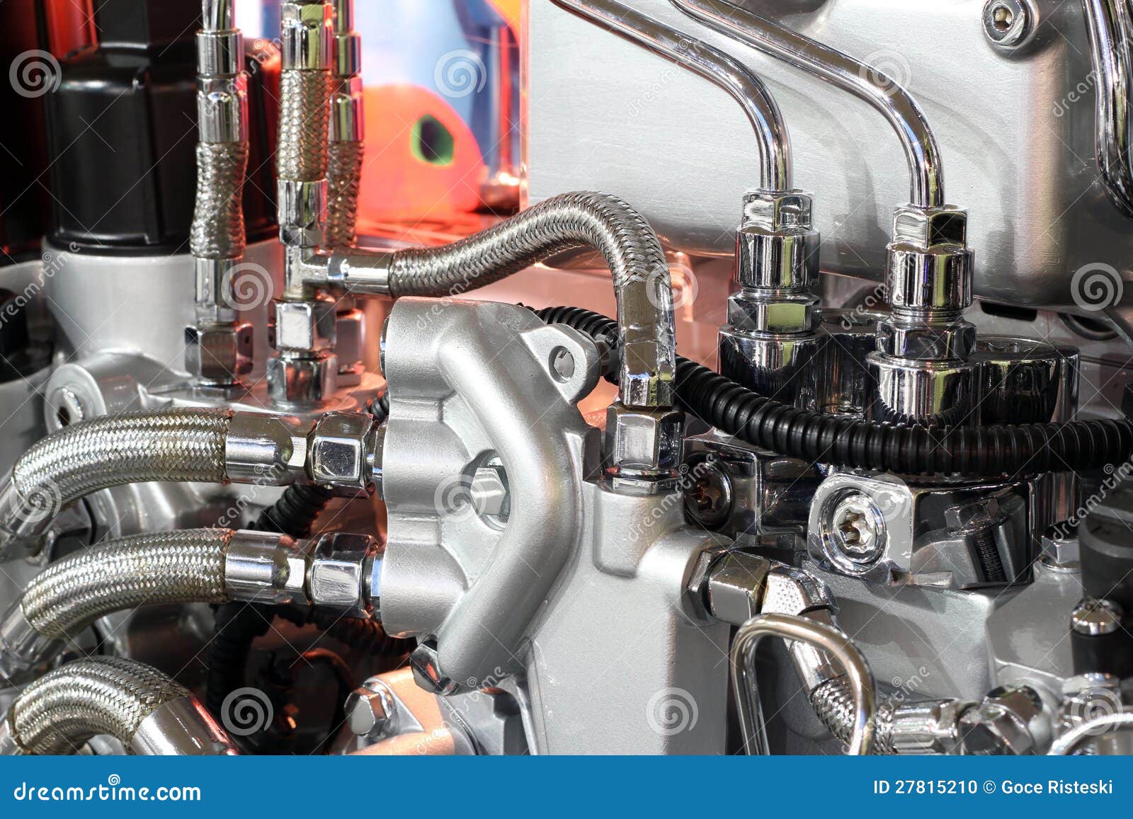 Heavy truck engine detail stock photo. Image of bolt - 27815210