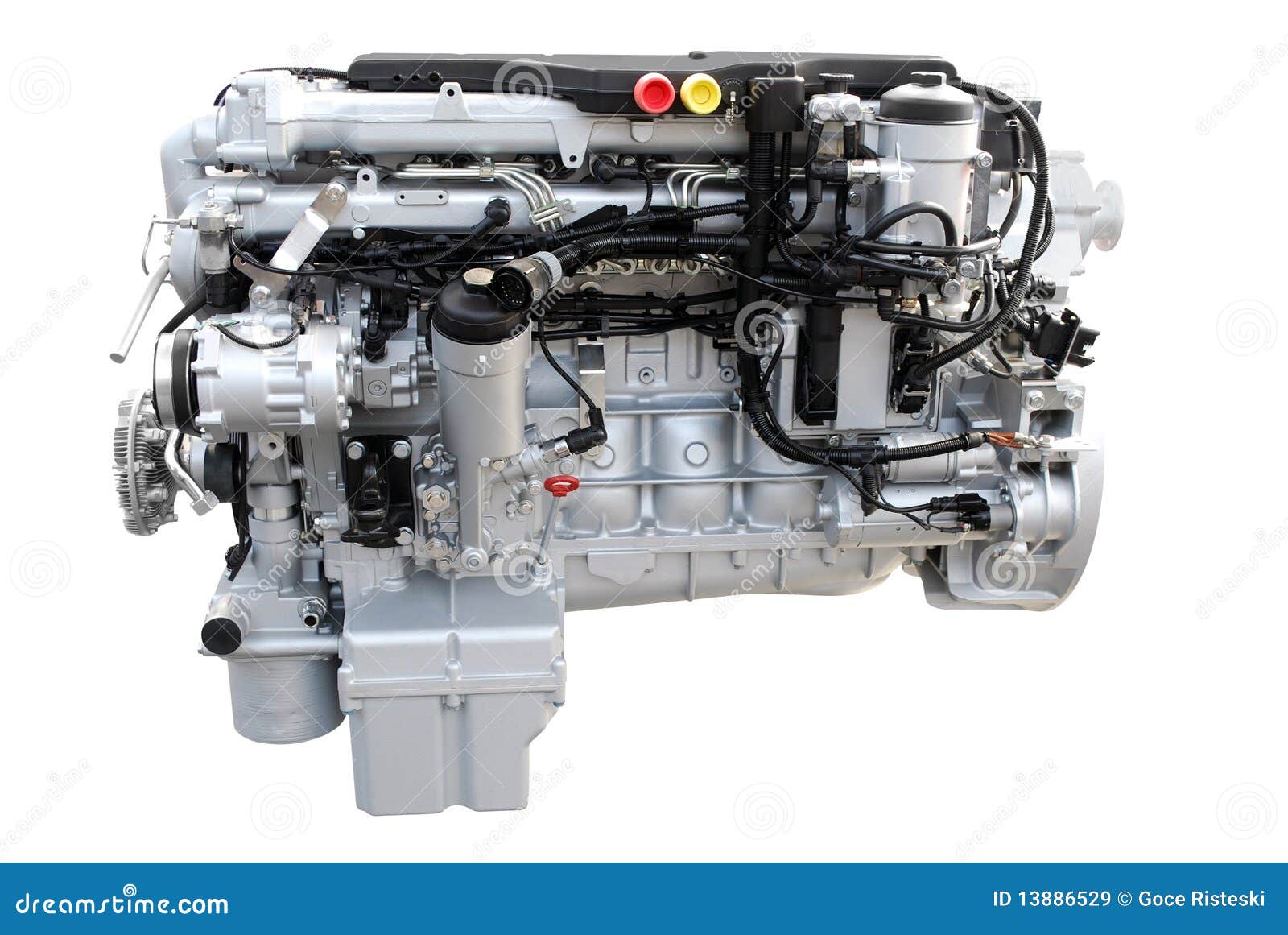 Heavy Truck Engine Isolated Stock Image - Image of duty, motor: 13886529