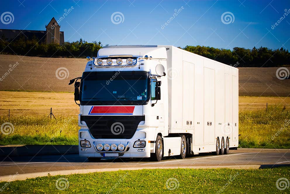 Heavy truck front view stock photo. Image of road, effect - 4084466