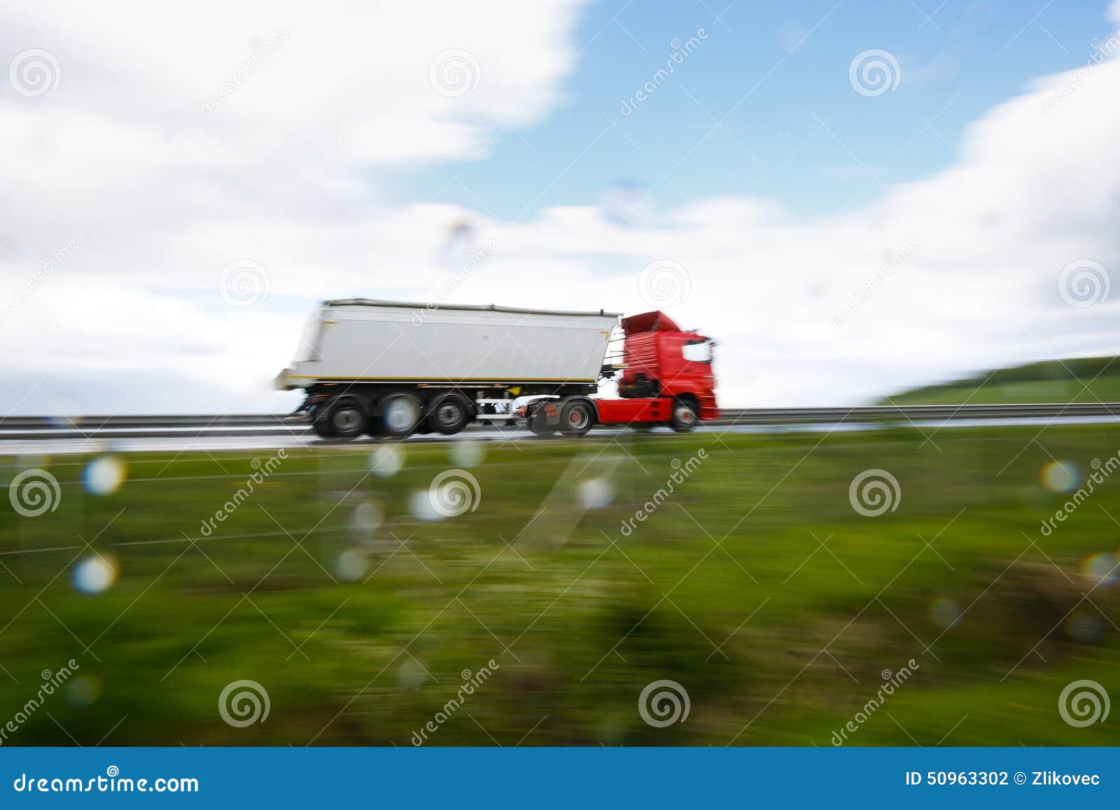 Heavy truck on highway stock photo. Image of drive, blurred - 50963302