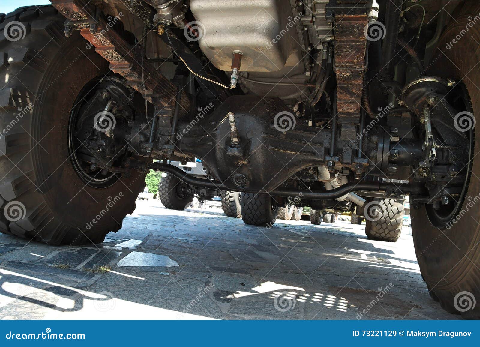 Heavy truck suspension stock image. Image of tire, black - 73221129