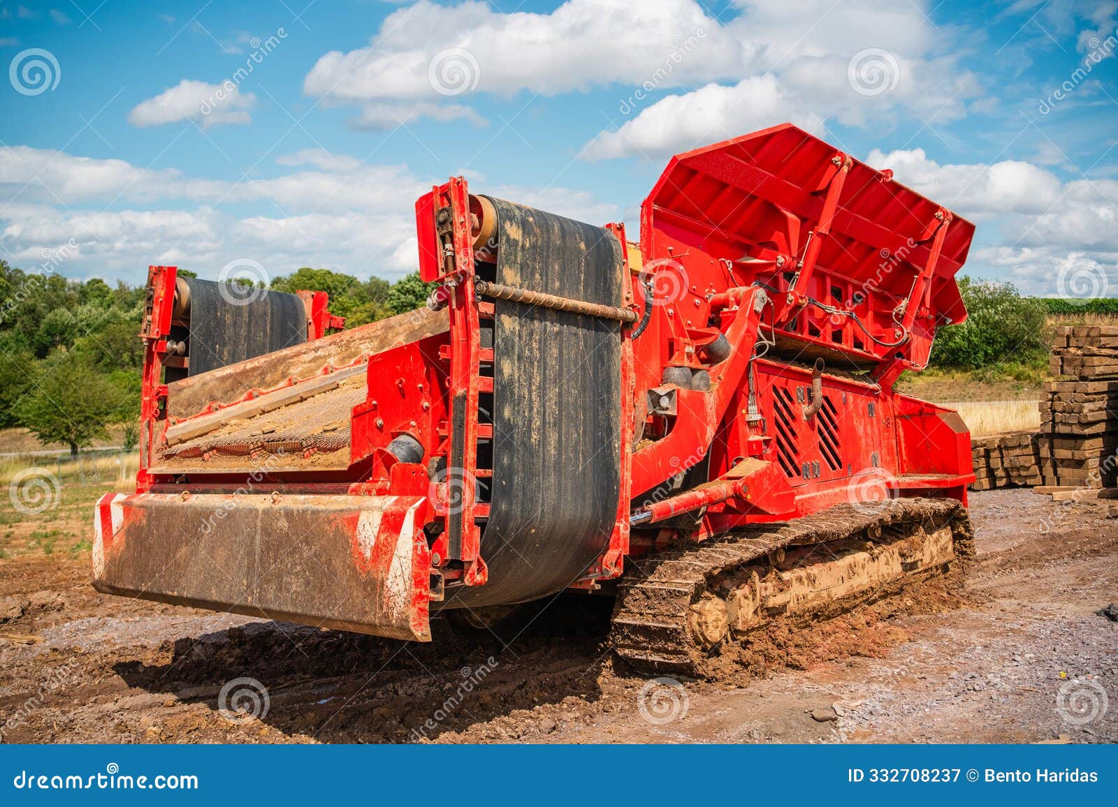 Heavy Vibrating Grinder Utility Machine Vehicle on a Construction Site ...