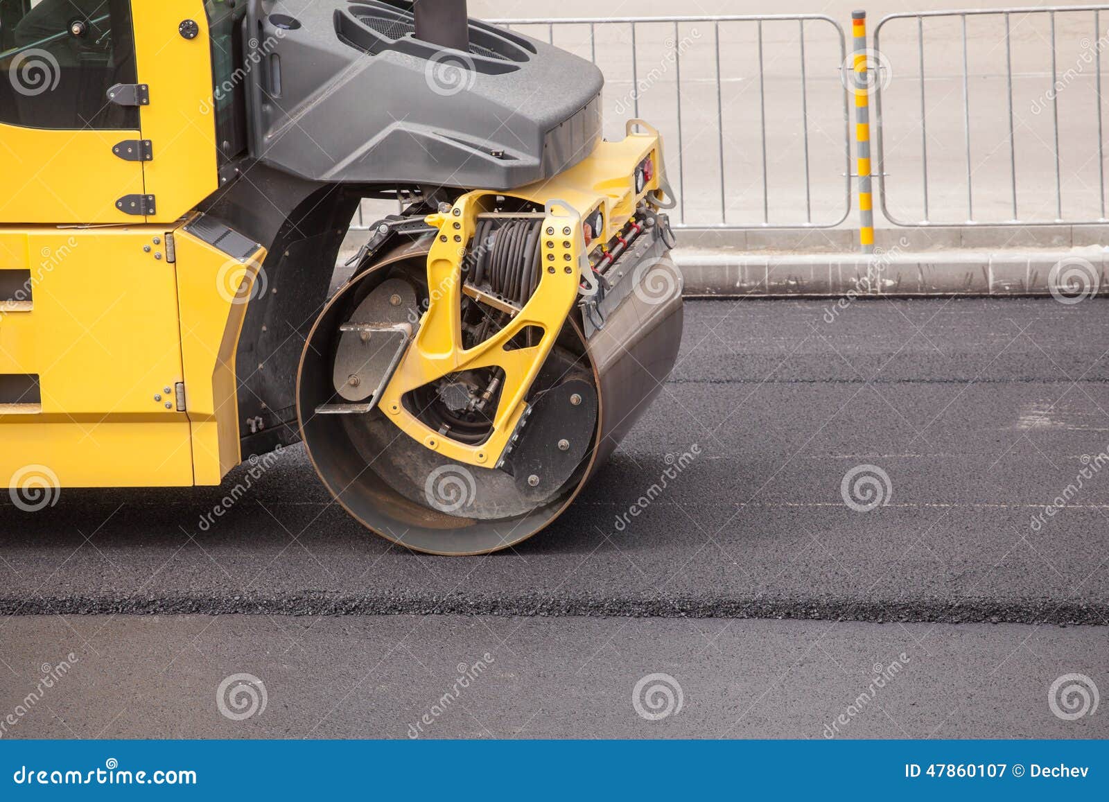 Compactor At Asphalt Pavement Works Stock Photography | CartoonDealer ...