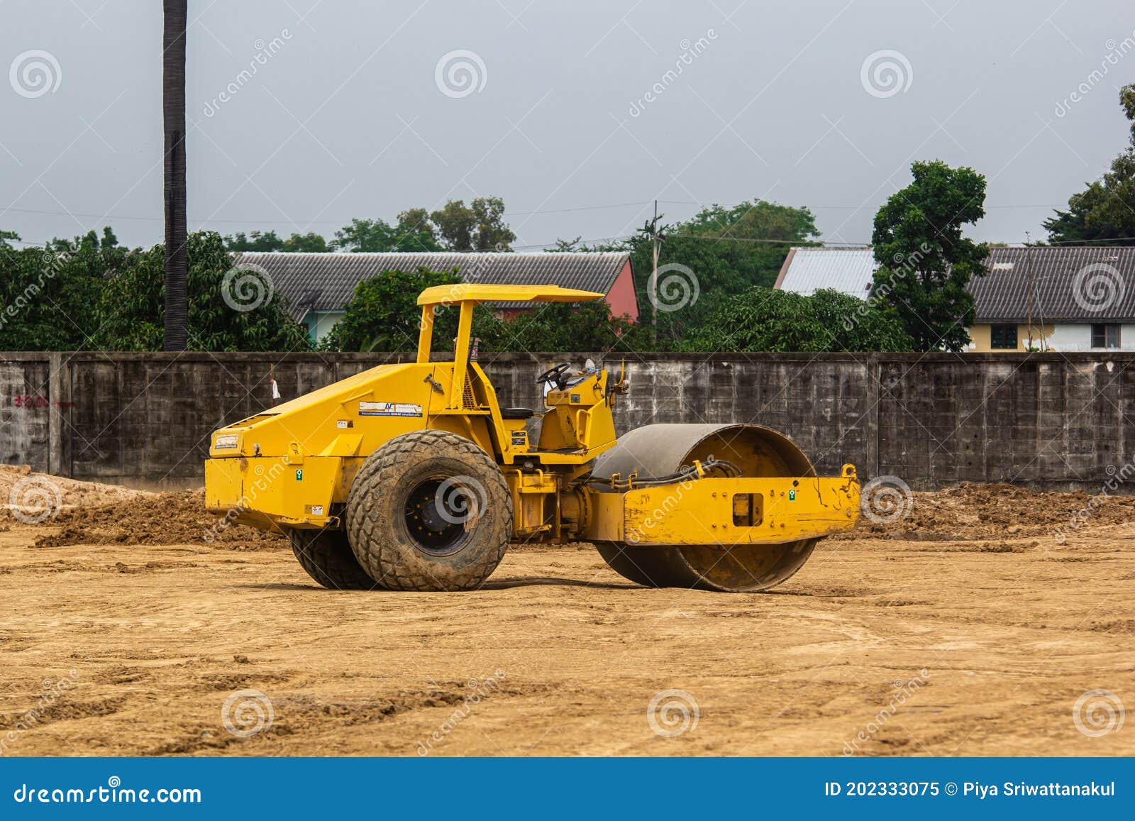 Heavy Vibration Roller Compactor Stock Image - Image of industry ...