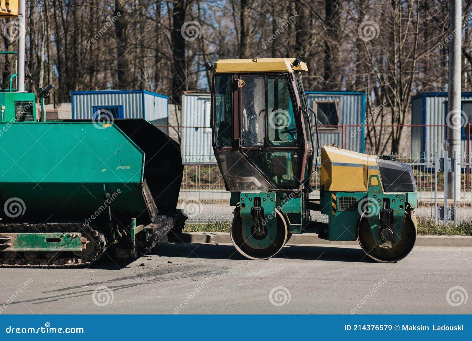 Heavy Vibratory Roller Compactor Stock Image - Image of equipment ...