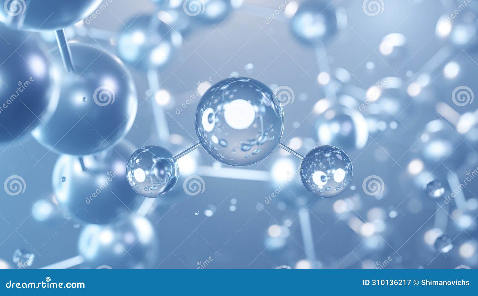Heavy Water Molecular Structure 3d, Flat Model, Deuterium Oxide ...