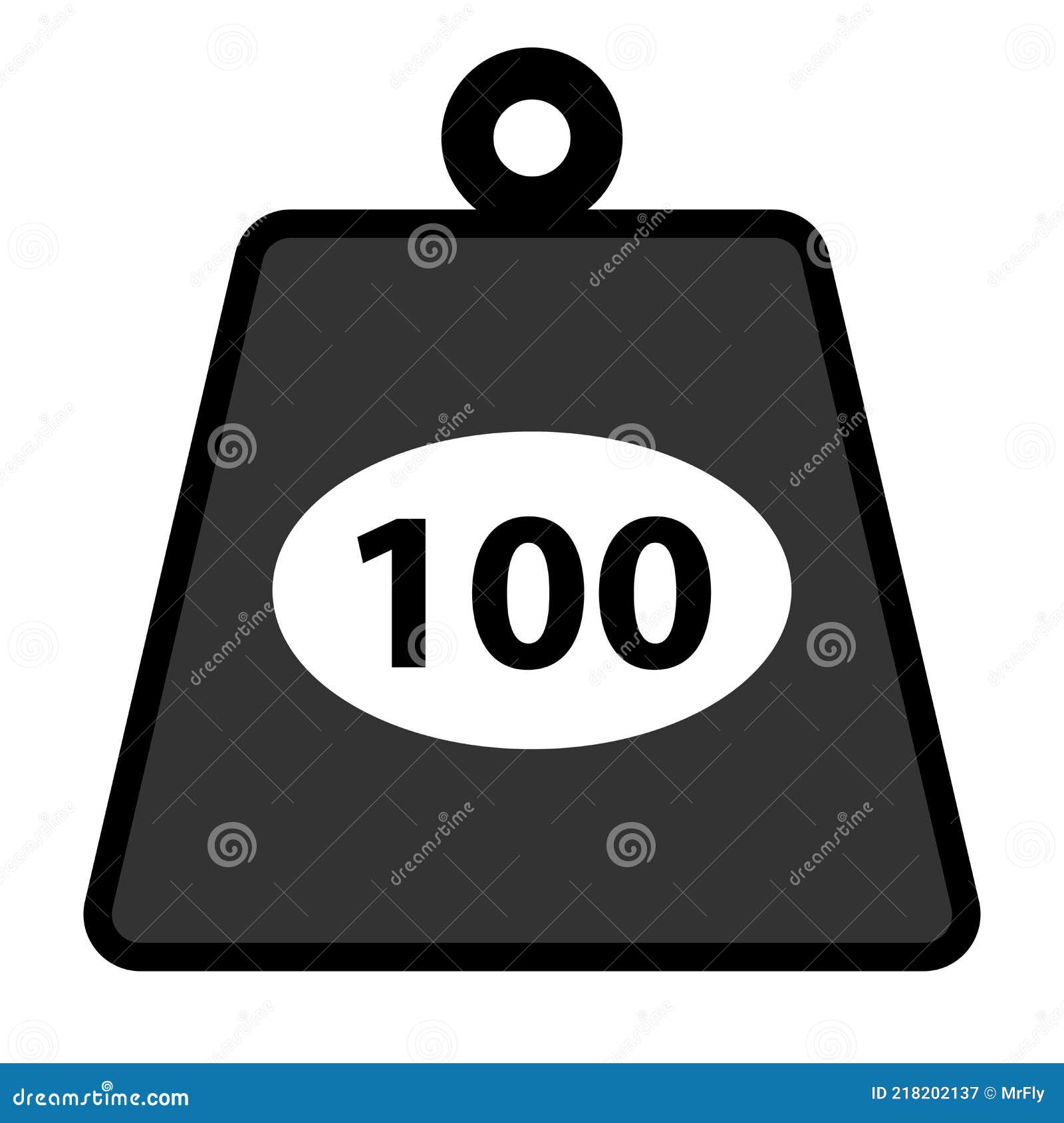 Heavy 100 Weight Icon, Isolated on White, Vector Illustration Stock ...