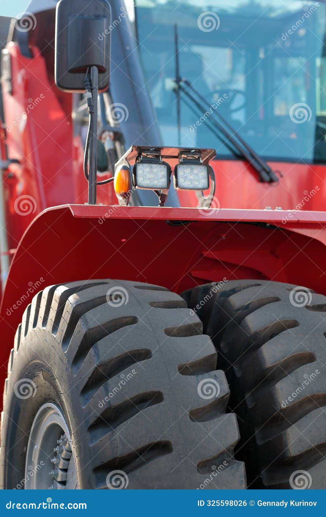 Heavy Wheeled Construction Equipment Close Up Stock Photo - Image of ...