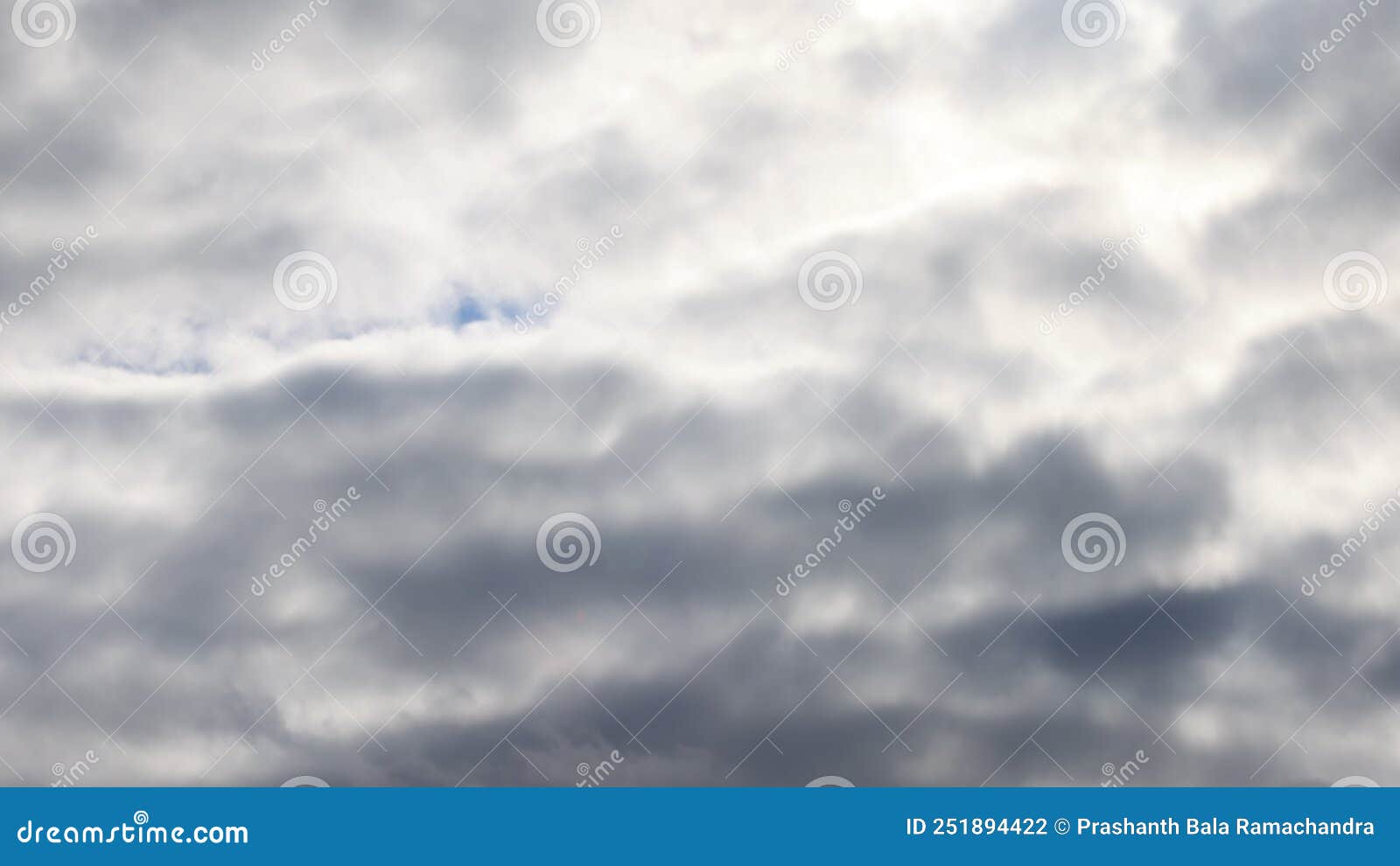 Heavy White Overlapping Clouds with Glaring Bright Sun, Slowly Engulfed ...