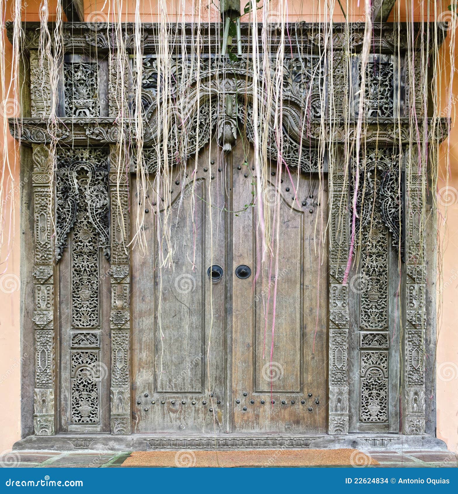 Heavy Wooden Door stock photo. Image of decorative, entrance - 22624834