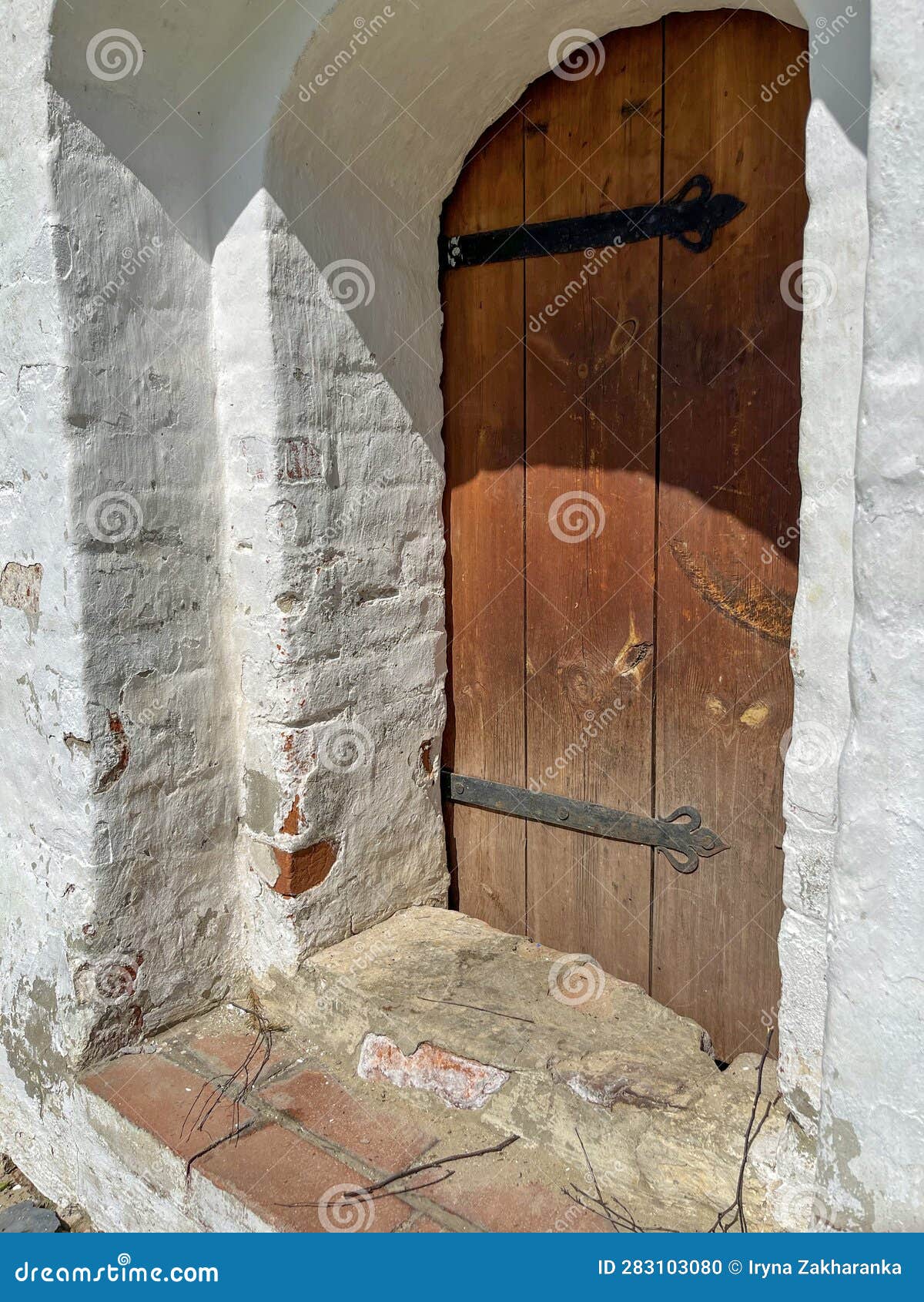 Wooden Door in an Old Ancient Monastery Stock Photo - Image of street ...