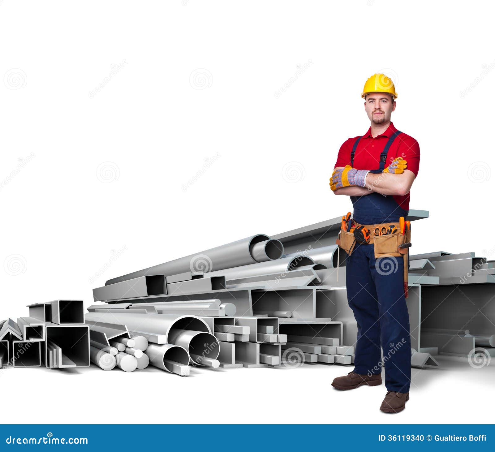 Heavy worker stock photo. Image of metal, uniform, profile - 36119340