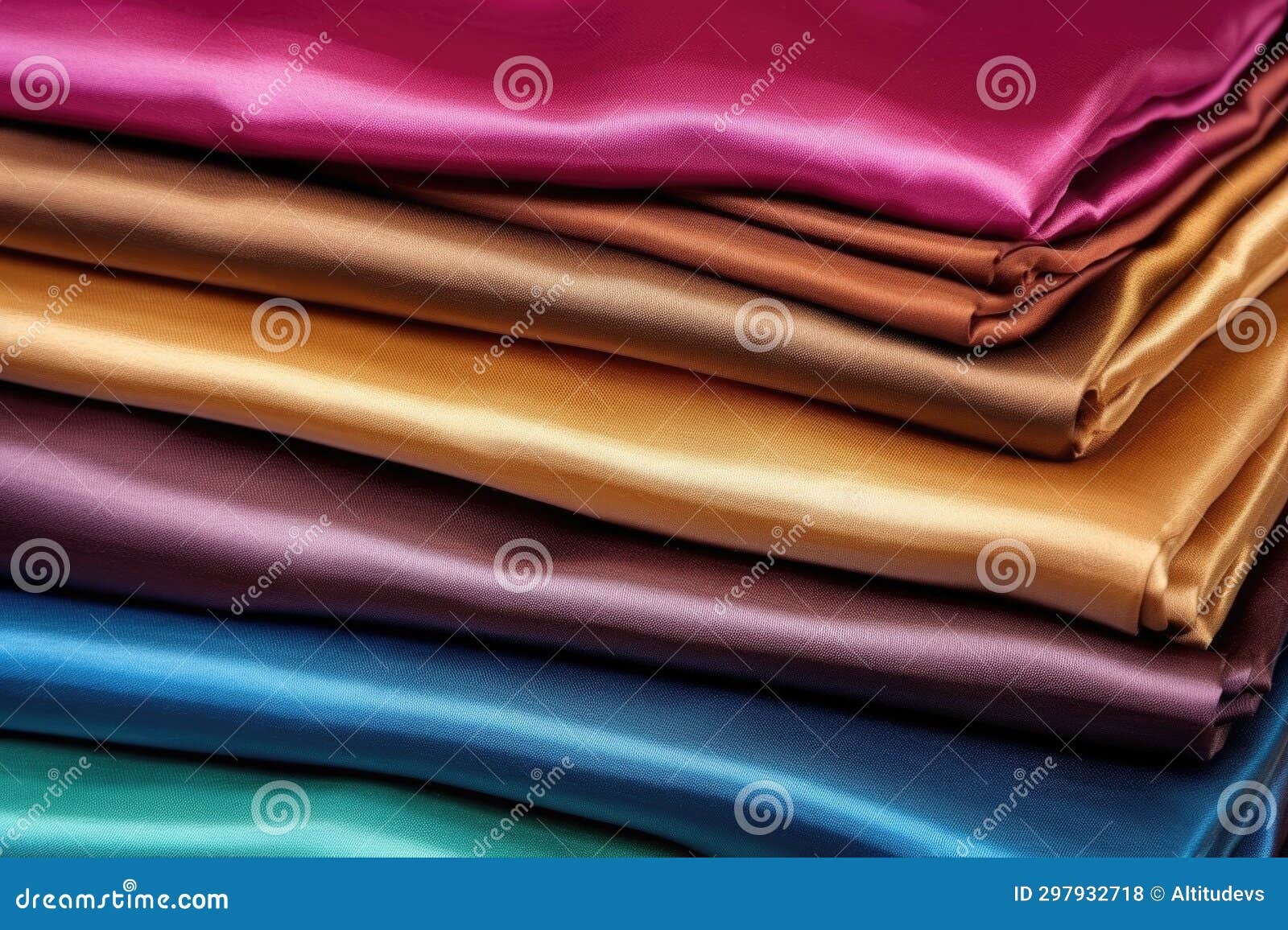Heavyweight Silk in an Elegantly Folded Layout Stock Photo - Image of ...