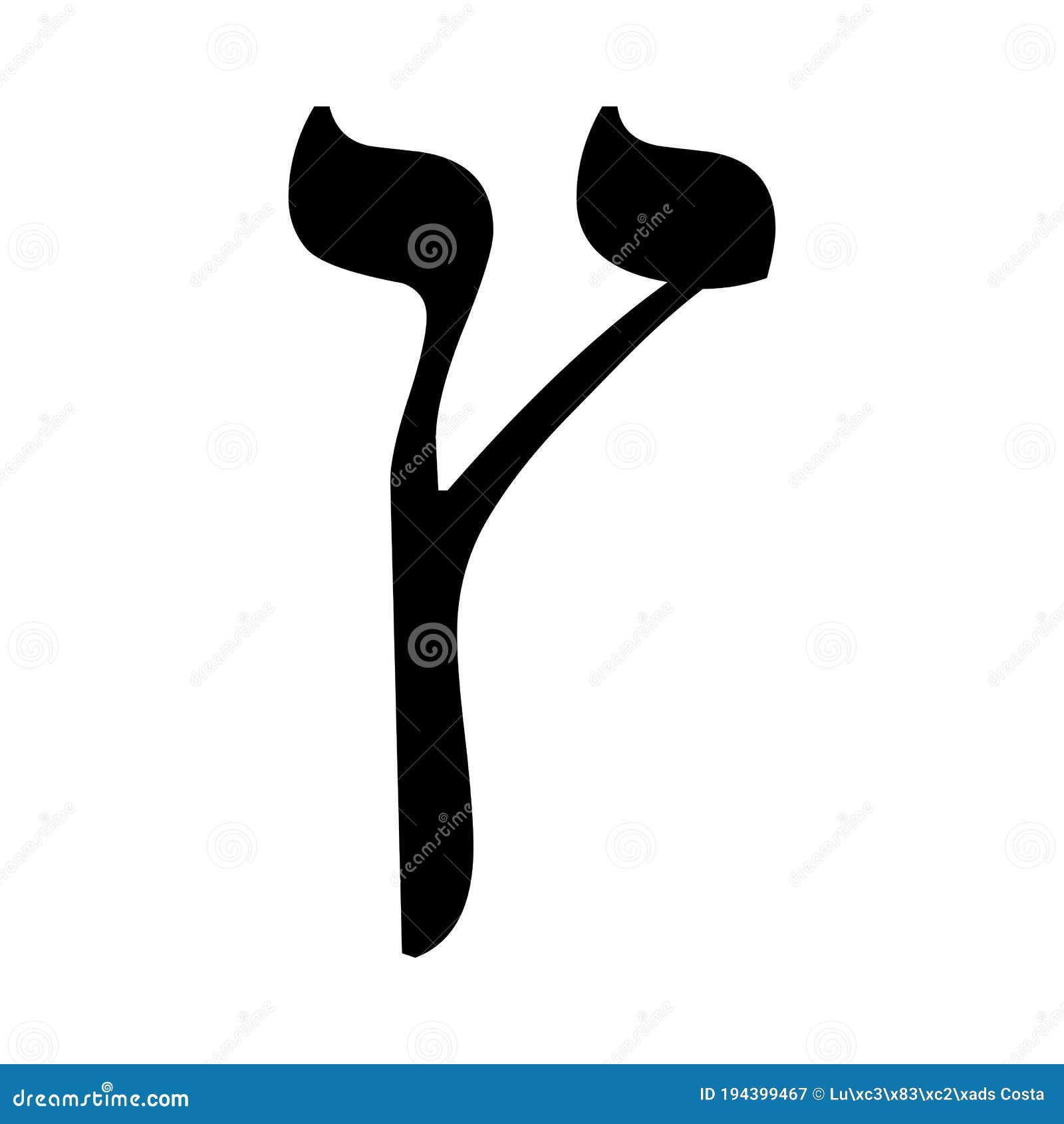 Hebrel - carta final tsadi ilustração stock. Ilustração de pintado ...