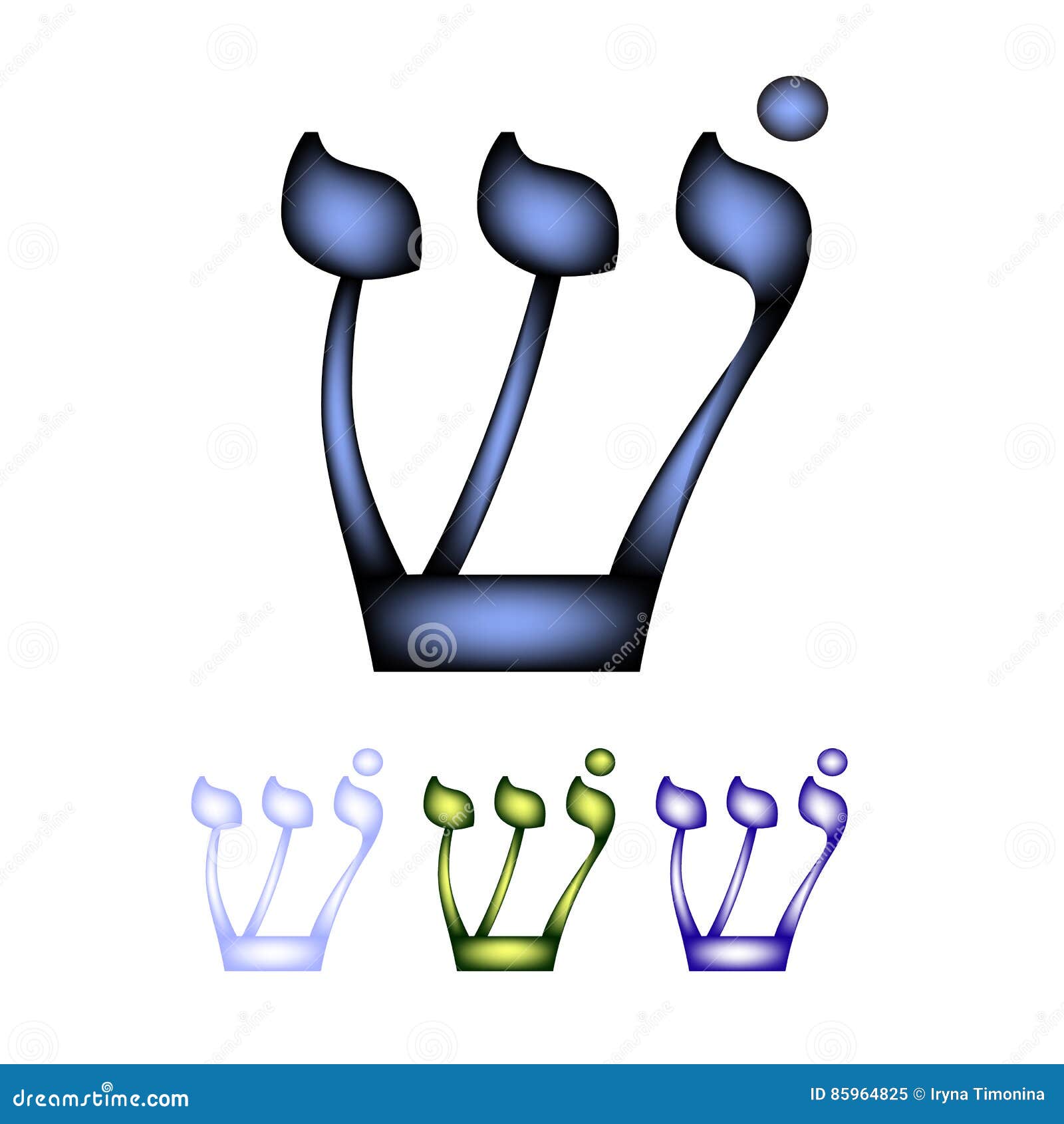 Hebrew Font. The Hebrew Language. The Letter Aleph. Vector Illustration ...