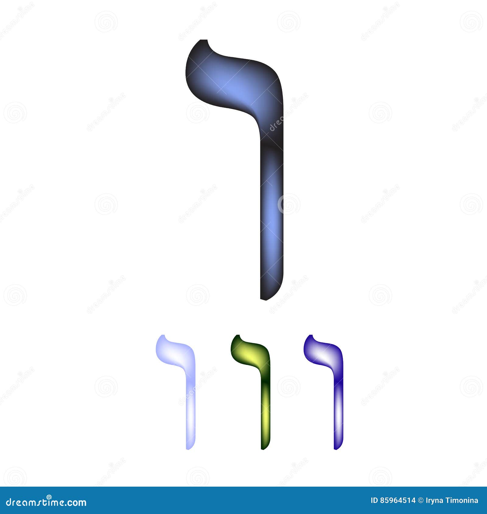 Hebrew Font. The Hebrew Language. The Letter Aleph. Vector Illustration ...