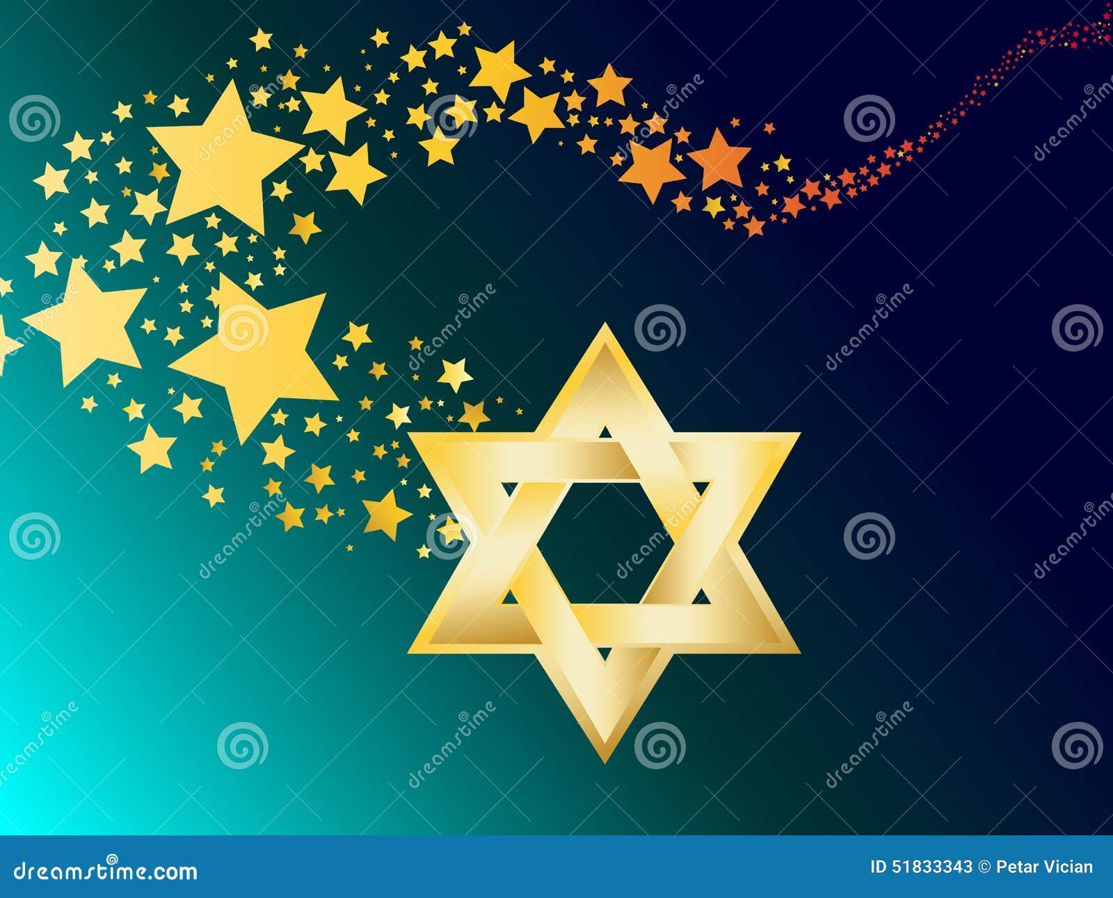 Hebrew Jewish Star of Magen David Vector Stock Vector - Illustration of ...