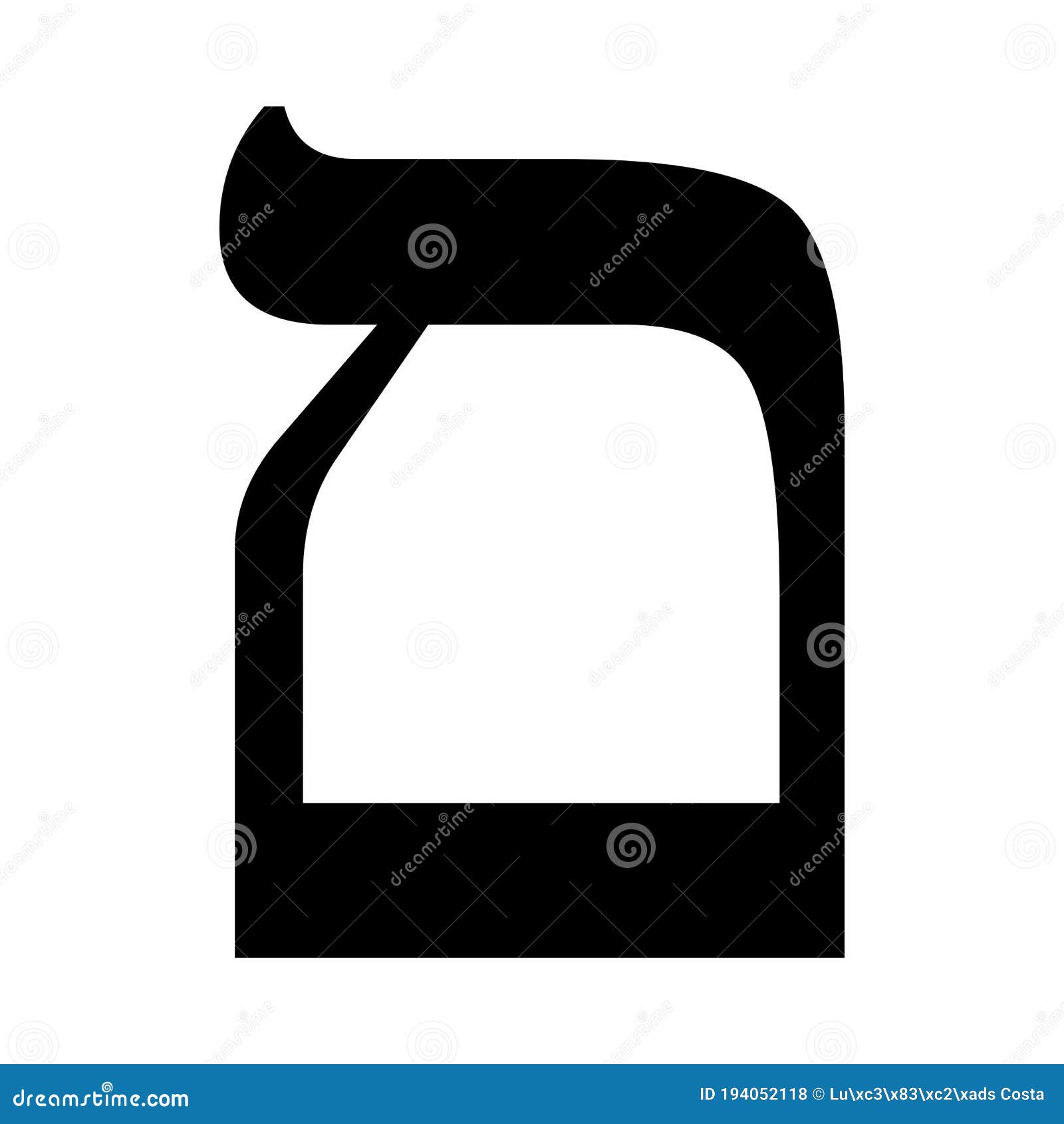 Hebrew Letter Mem. Shabby Gold Font. The Hebrew Alphabet Cartoon Vector ...