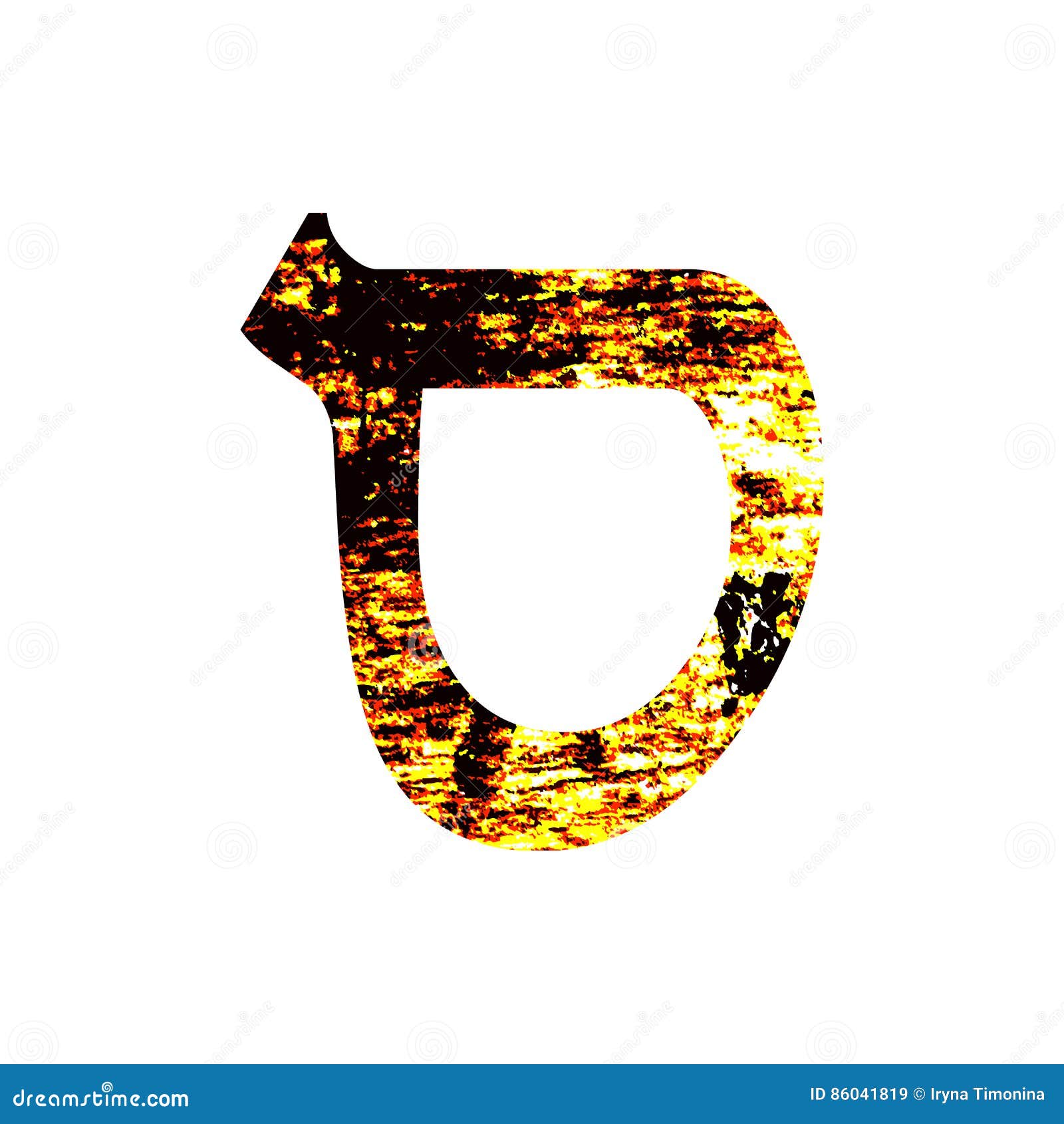 Hebrew Letter Samech. Shabby Gold Font. The Hebrew Alphabet Cartoon ...