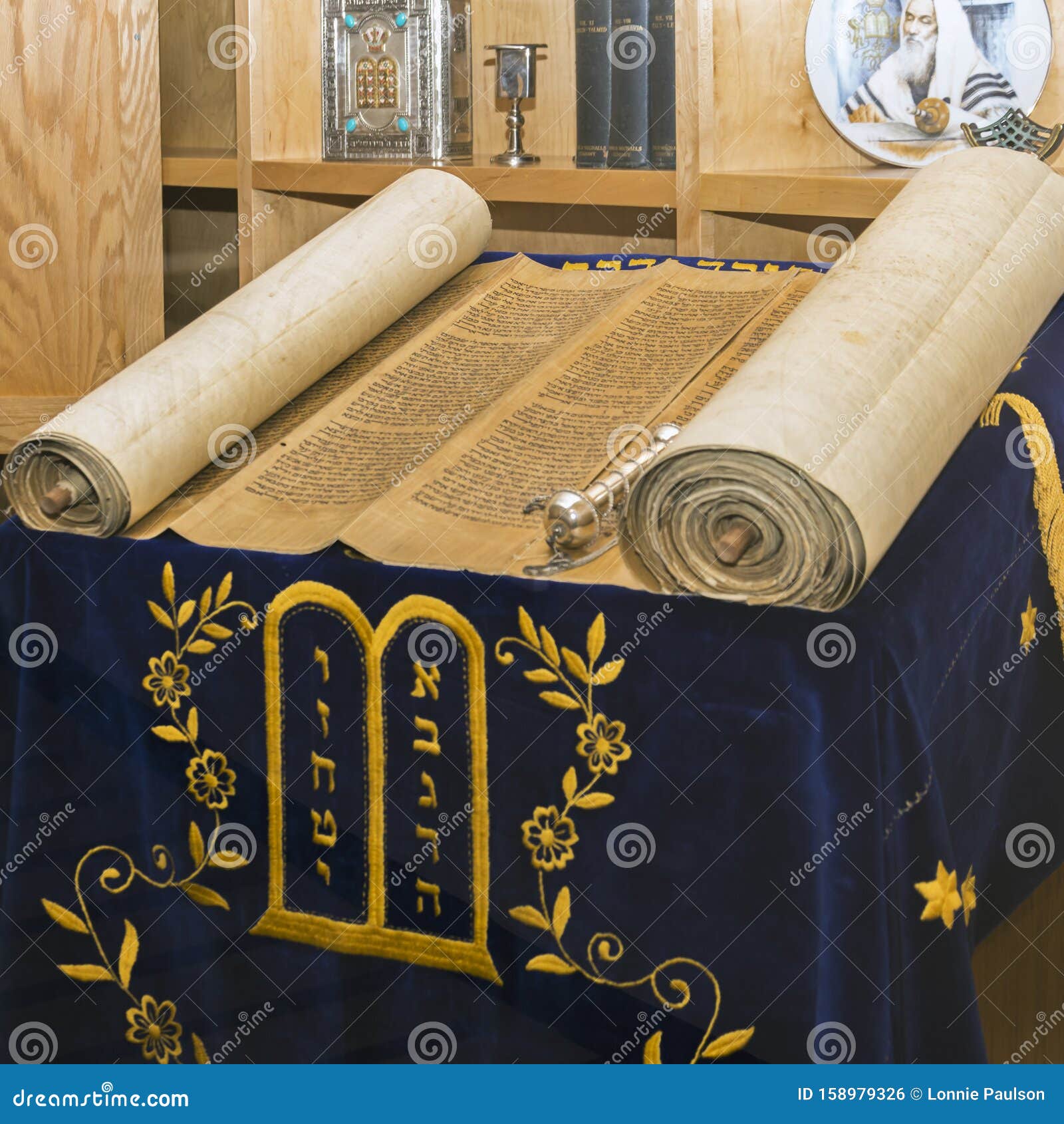 A Hebrew Scroll with Scripture Stock Photo - Image of religion, hebrew ...