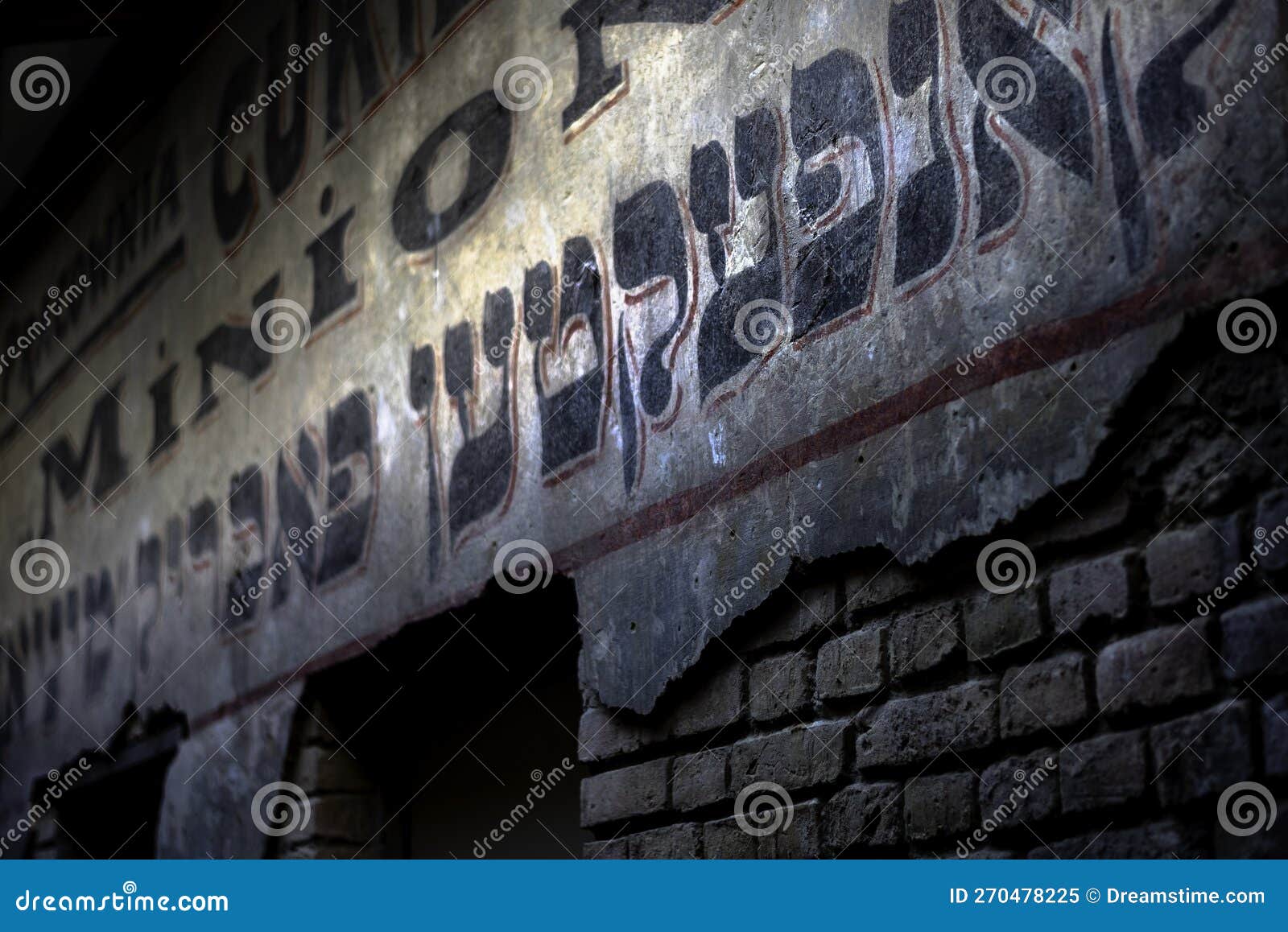A Hebrew-Yiddish Writing on an Old Wall in Vilnius Editorial Image ...