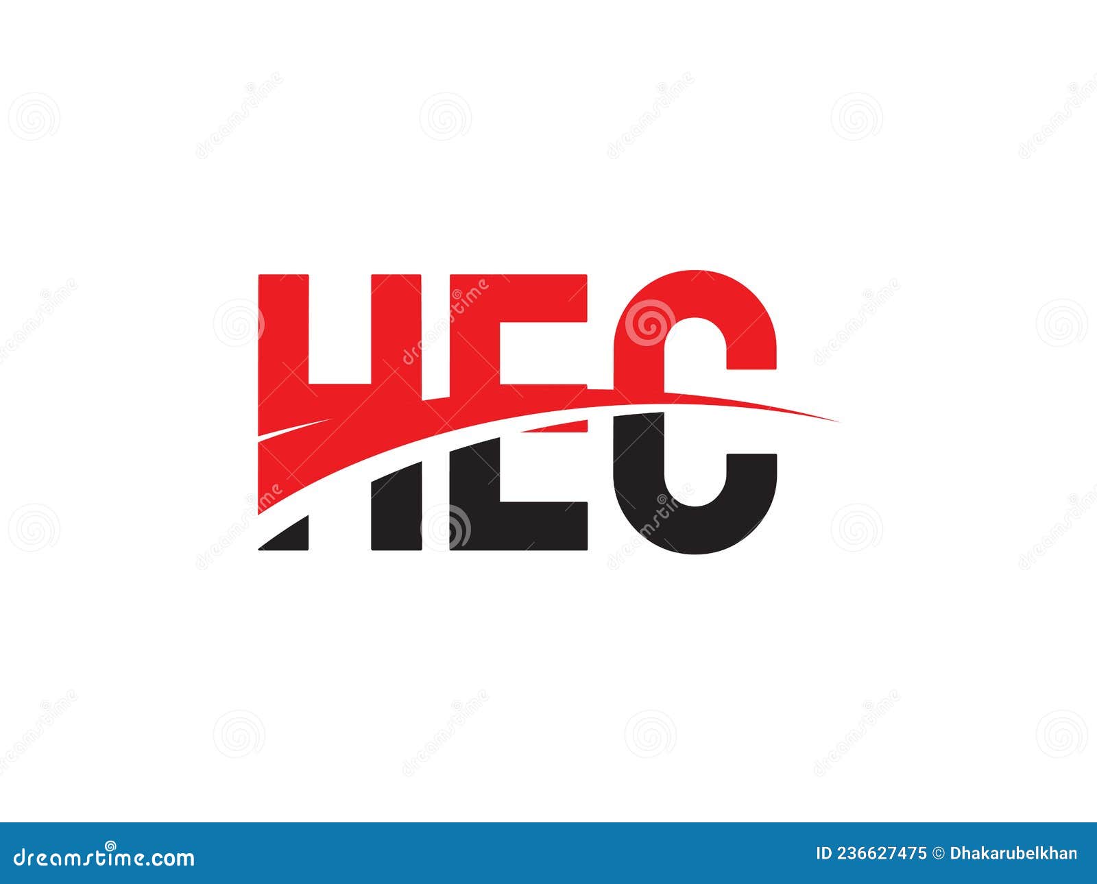 HEC Letter Initial Logo Design Vector Illustration Stock Vector ...