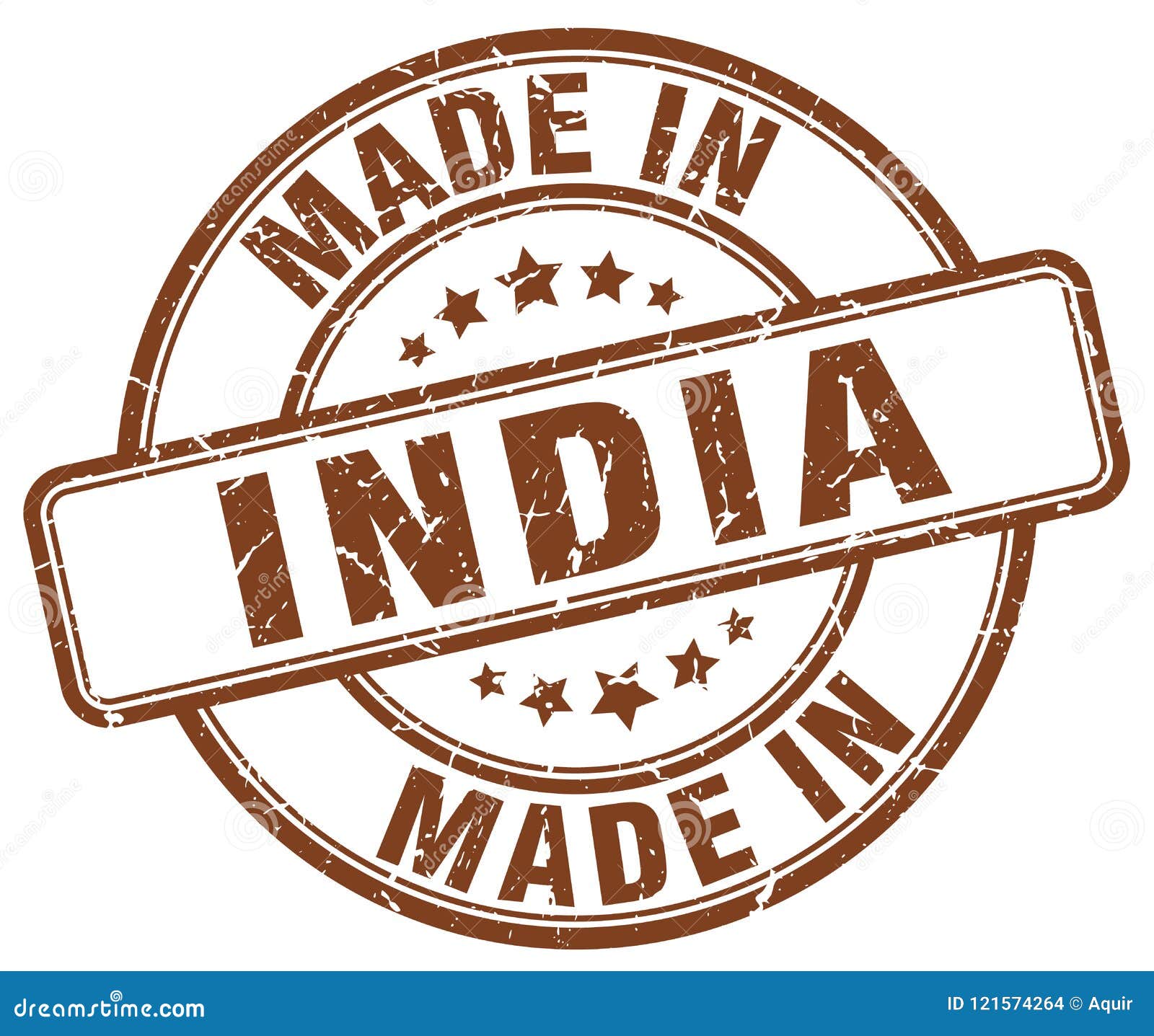 Hecho En El Sello De La India Ilustración del Vector - Ilustración de ...