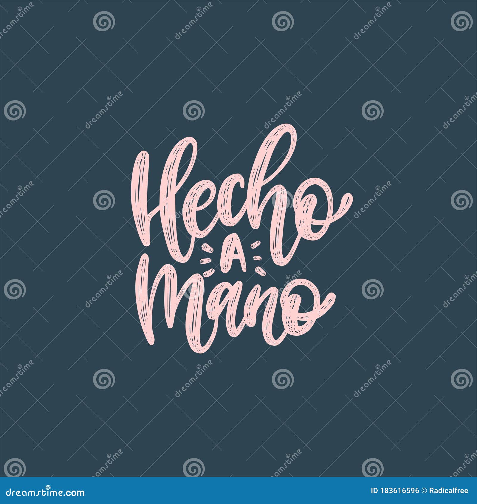 Hecho a Mano Calligraphy, Spanish Translation of Handmade Phrase. Hand ...