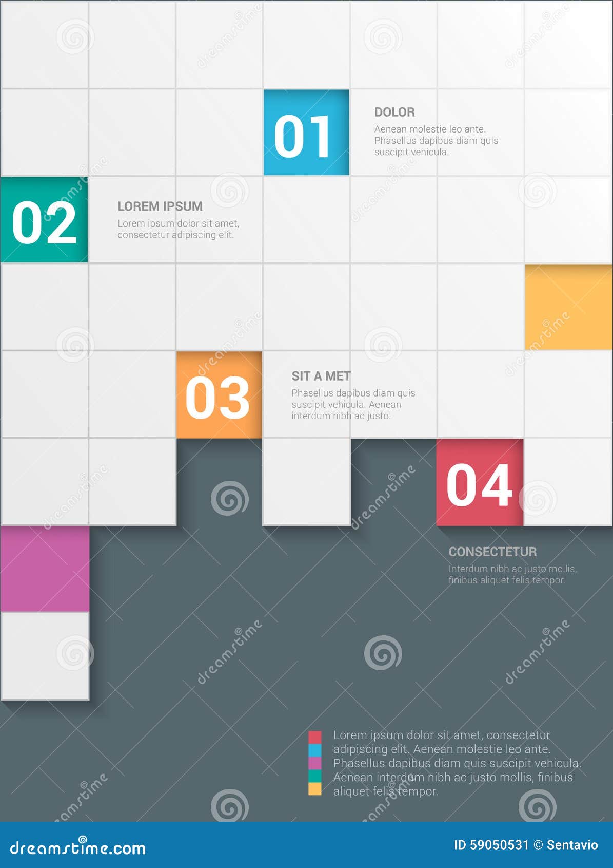 Infographics Checkerboard Options Four Choices Wit Cartoon Vector ...