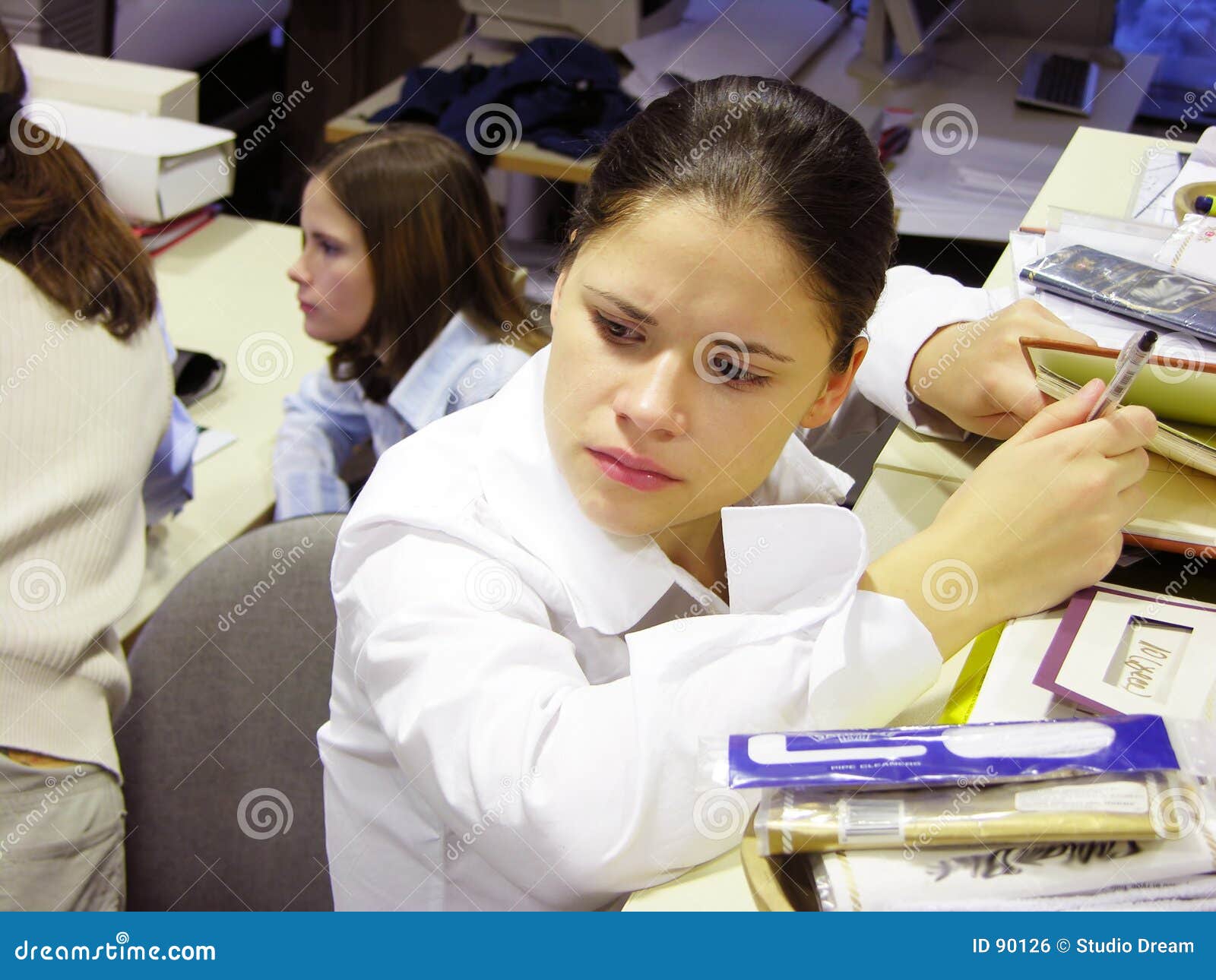 Hectic day 2 stock photo. Image of busy, folder, women, problems - 90126