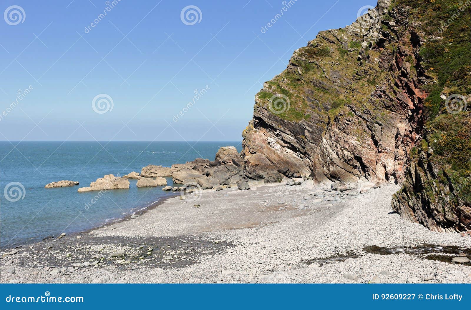 Heddon`s Mouth on the North Devon Coast Stock Image - Image of ocean ...