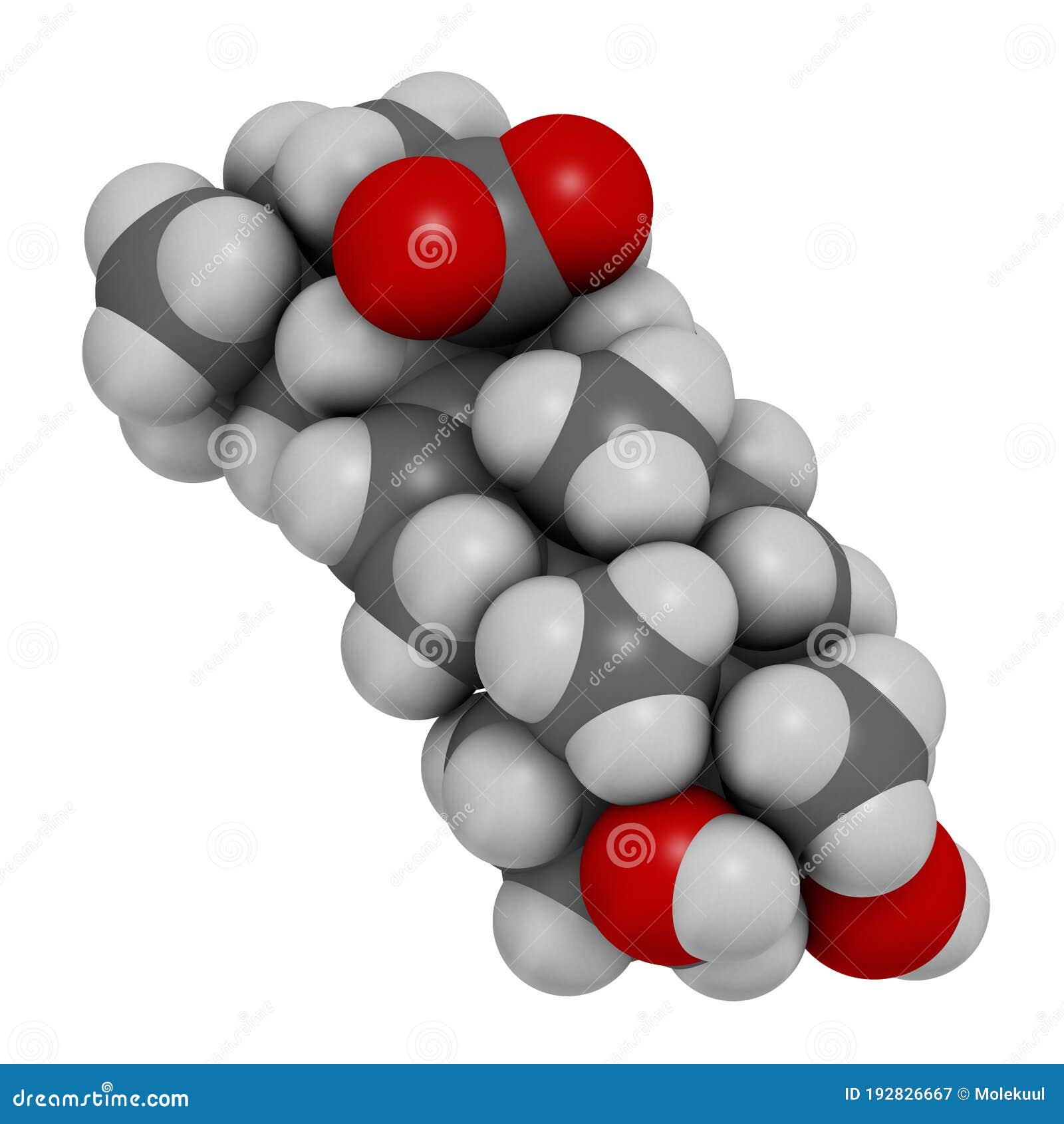 Hederagenin Common Ivy Molecule. 3D Rendering. Atoms Are Represented As ...