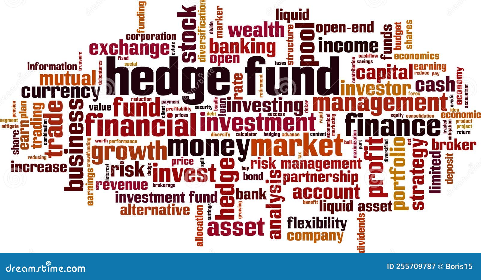 Hedge fund word cloud stock vector. Illustration of invest - 255709787