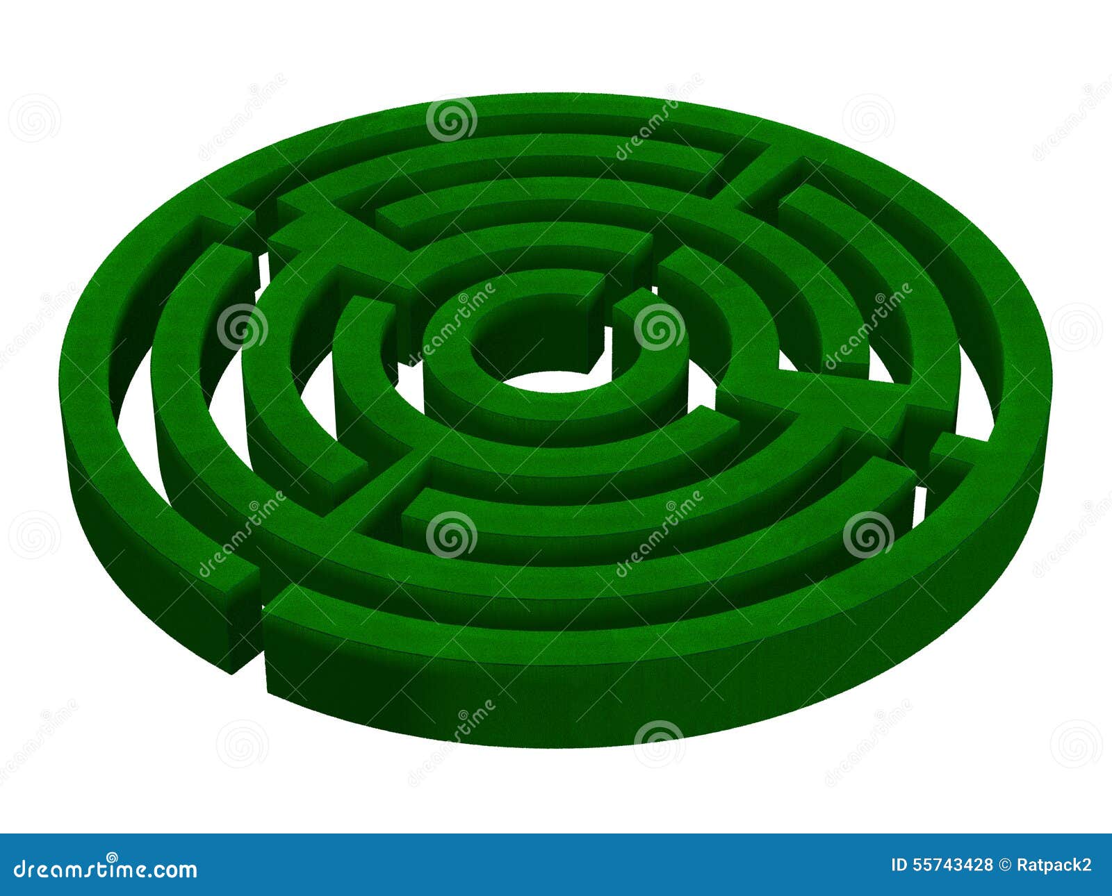3d Hedge Maze Top View, Circle Shaped, Cobbled Yard Background Vector ...