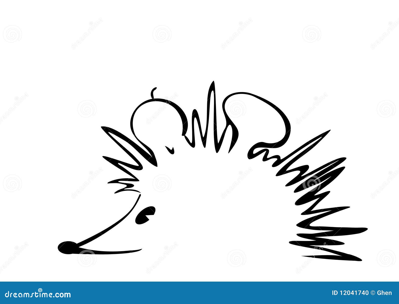 Hedgehog art lines stock vector. Illustration of cute - 12041740