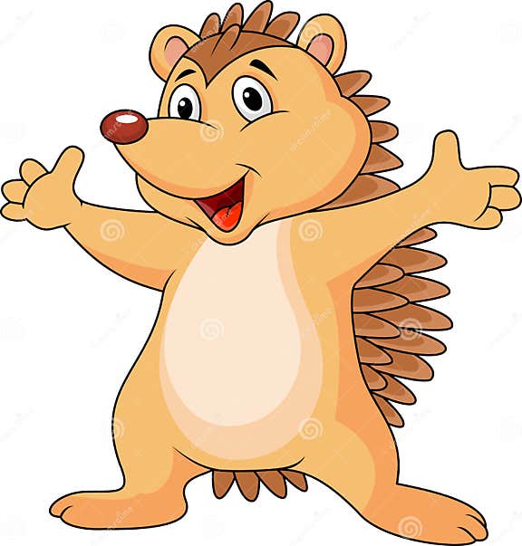 Hedgehog cartoon stock vector. Illustration of happy - 29185256