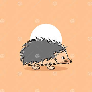 Hedgehog Clipart. Flat Vector Illustration Stock Vector - Illustration ...