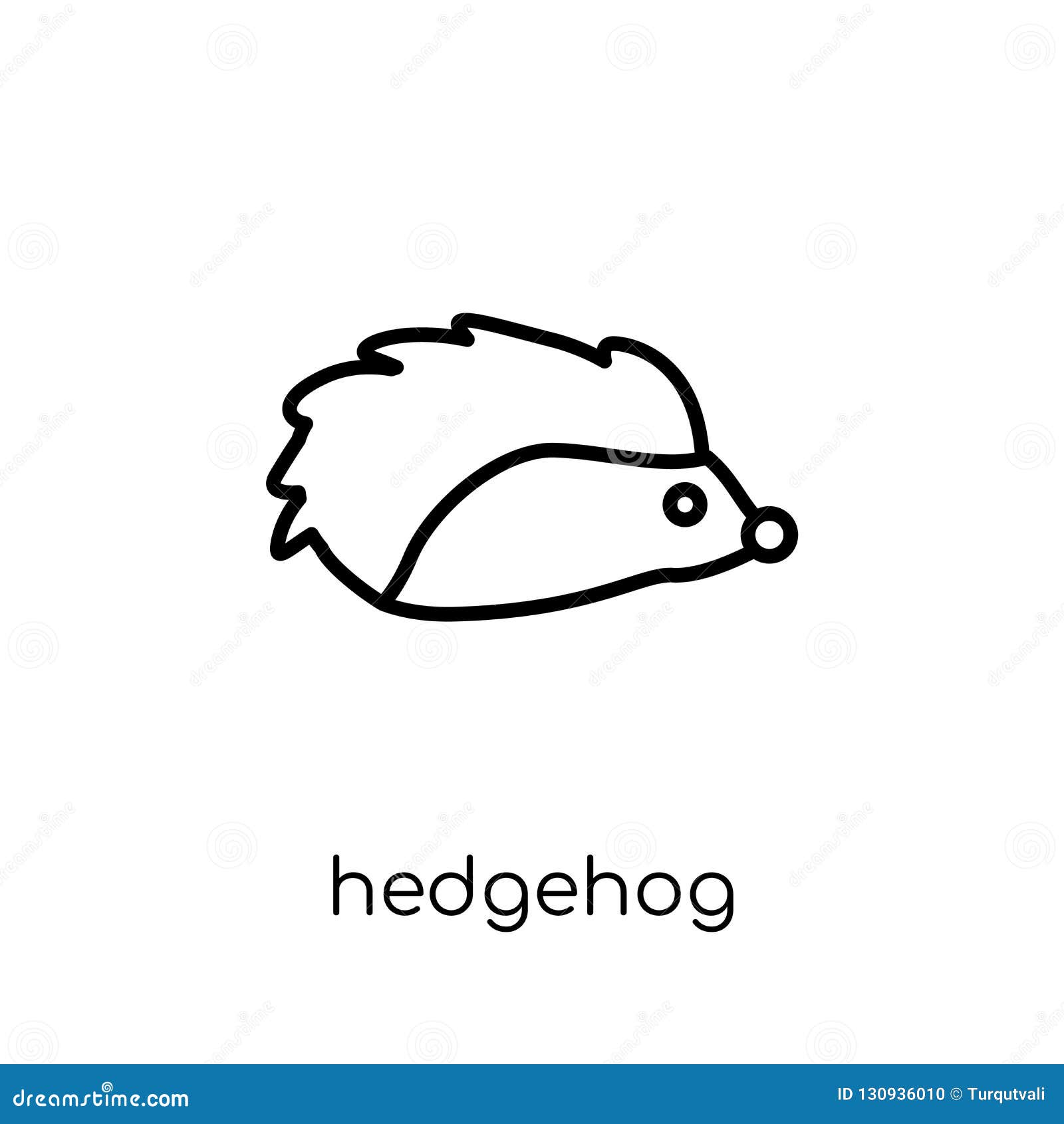 Hedgehog Icon. Trendy Modern Flat Linear Vector Hedgehog Icon on Stock ...