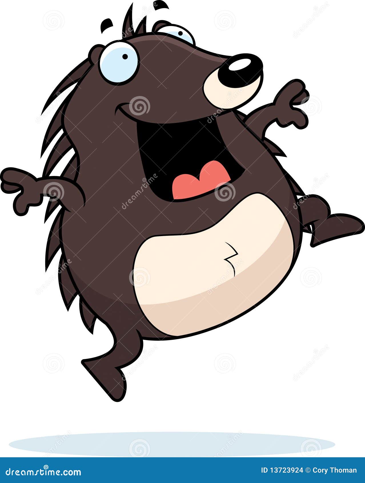 Hedgehog Jumping stock vector. Illustration of cartoon - 13723924