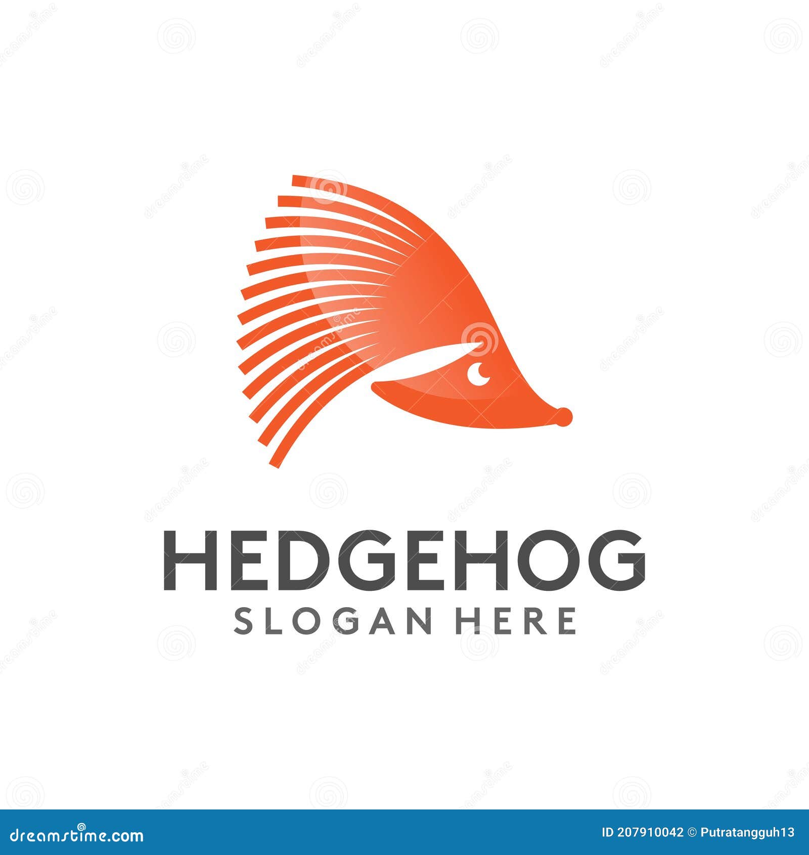 Hedgehog Logo Design, Simple Hedgehog Logo Stock Vector - Illustration ...