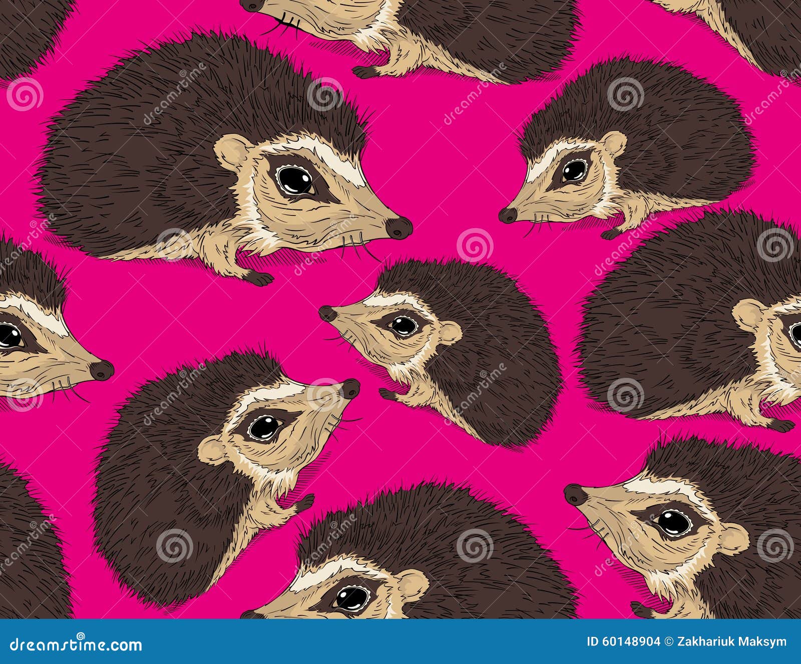 Hedgehog pink stock vector. Illustration of cute, decoration - 60148904