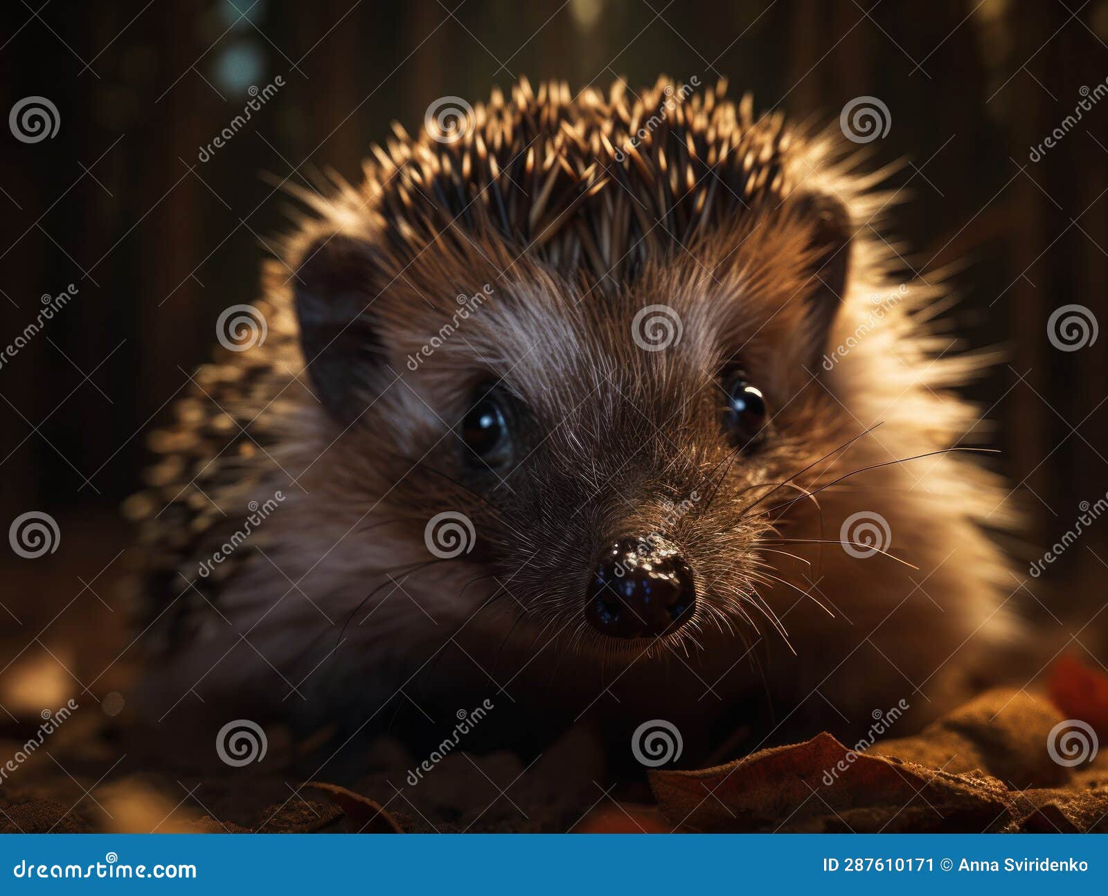 Hedgehog Portrait Created with Generative AI Technology Stock Image ...