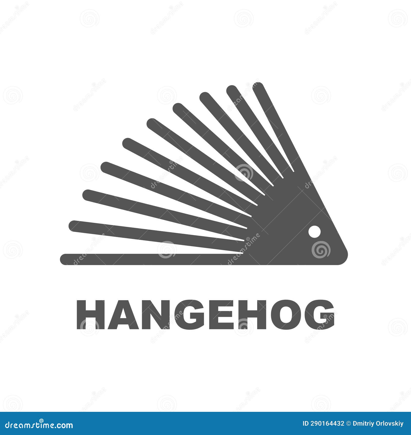 Hedgehog Sign Design on White Background. Illustration Vector Stock ...