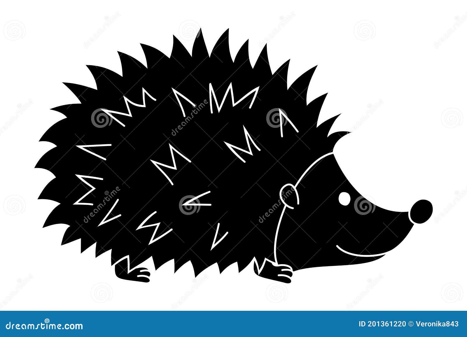 Hedgehog Silhouette. Vector Illustration Isolated on White Stock Vector ... Hedgehog Silhouette. Vector Illustration Isolated on White Stock Vector ...