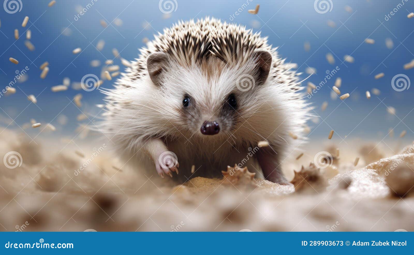 A Hedgehog with Spikes on Its Back Stock Illustration - Illustration of ...