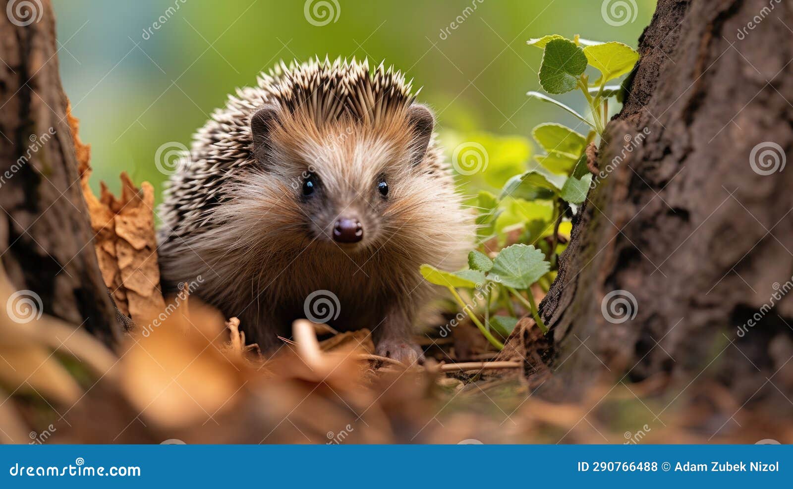 A Hedgehog Standing in the Dirt Stock Illustration - Illustration of ...