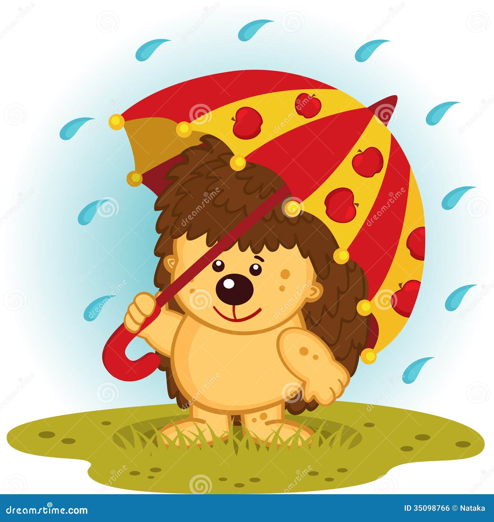 Sad Hedgehog Cartoon Vector | CartoonDealer.com #12111665