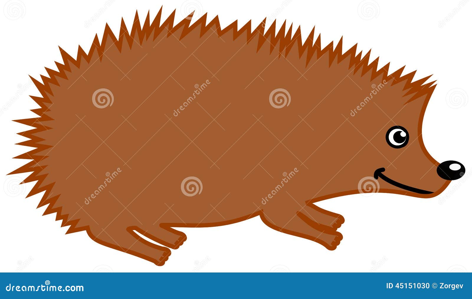 A hedgehog zoo in profile stock illustration. Illustration of figure ...